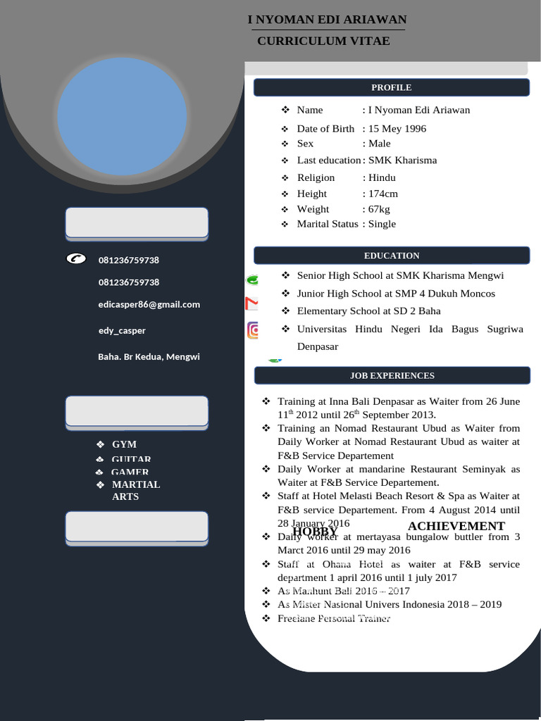 CV Edi Ariawan-1 | PDF