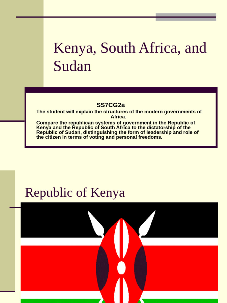 Kenya, South Africa, and Sudan Governments | PDF