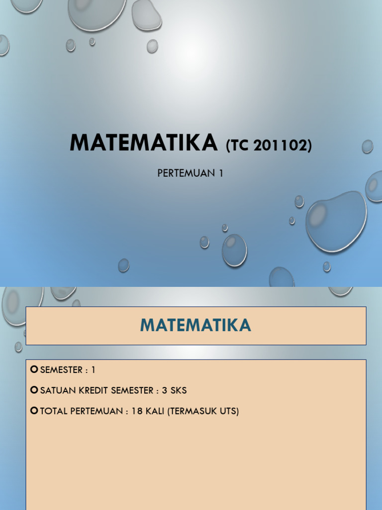 Materi 1 MTK v1 | PDF