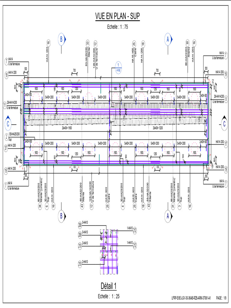 Vue en Plan - Sup: Echelle: 1: 75 | PDF