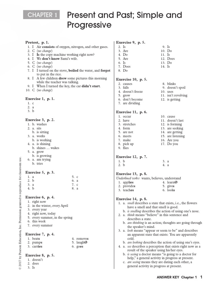 Azar Answer Key Chapter 01 | PDF