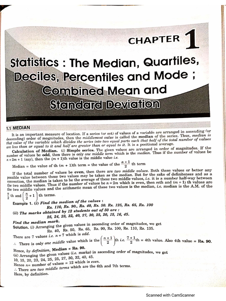 Statistics 1 | PDF