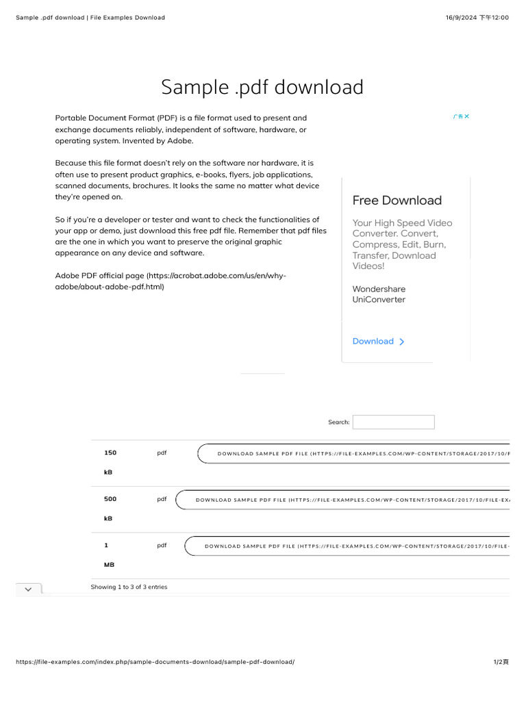 Sample .PDF Download - File Examples Download | PDF