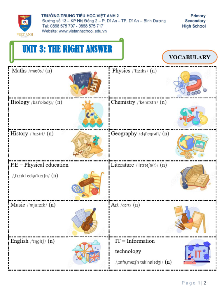 Ket - Unit 3 - Vocabulary | PDF