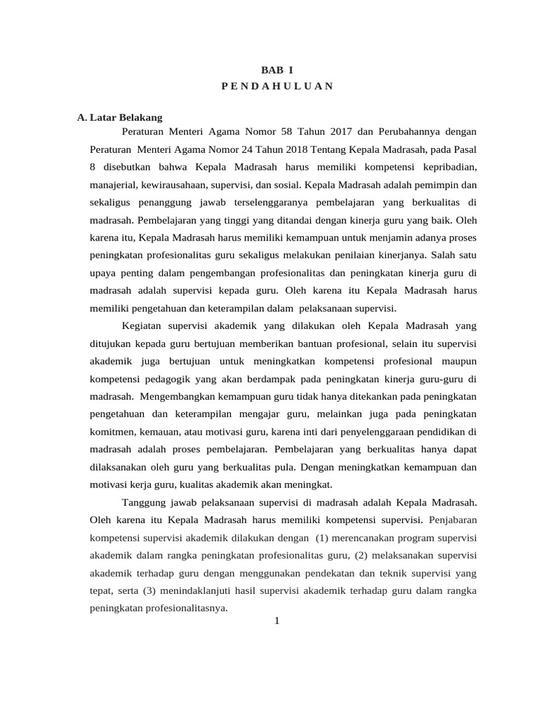 Isi Program Supervisi Akademik | PDF