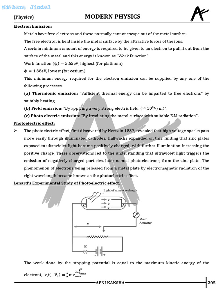 Sheet - 01 - Modern Physics NJ - 247 - Unlocked | PDF