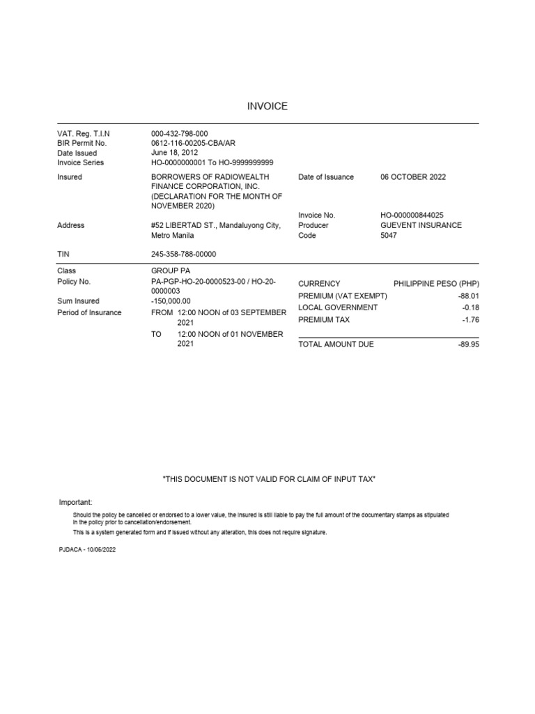 PA - PGP - HO - 20 - 0000523 - 00 - HO - 20 - 000003 - A BILL | PDF