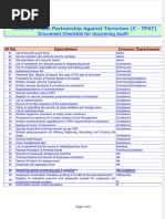 Document Checklist For C TPAT Audit PDF | PDF | Security Guard | Computer Security