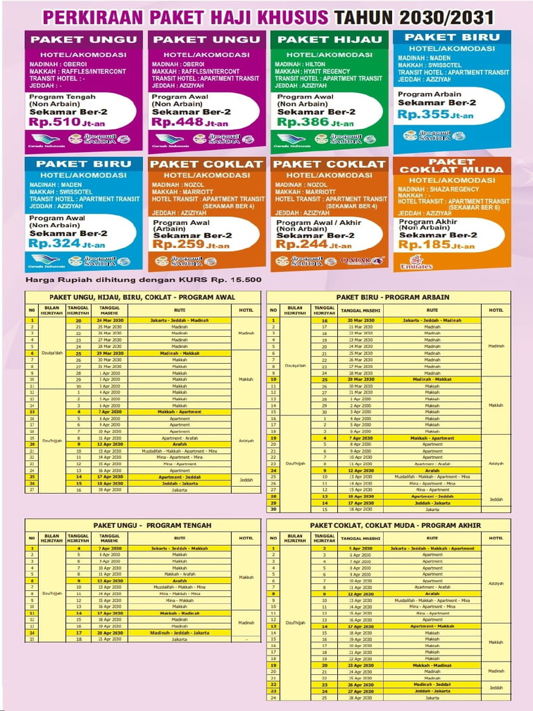 Brosur Haji Khusus 2024 (Update) | PDF