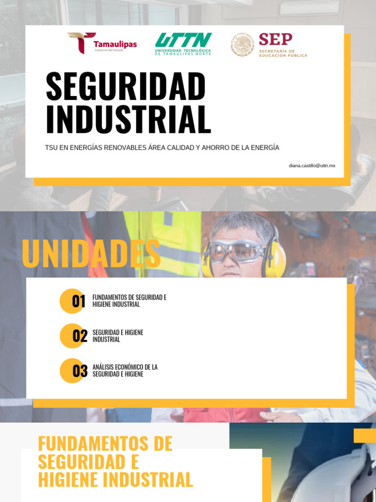 Seguridad Industrial - Unidad I - Fundamentos de Seguridad Ehigiene Industrial | PDF