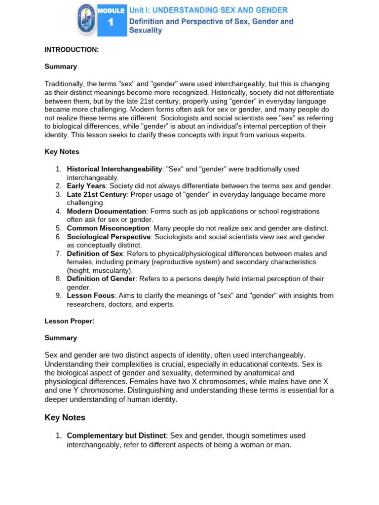 Summarizing Module 1 | PDF