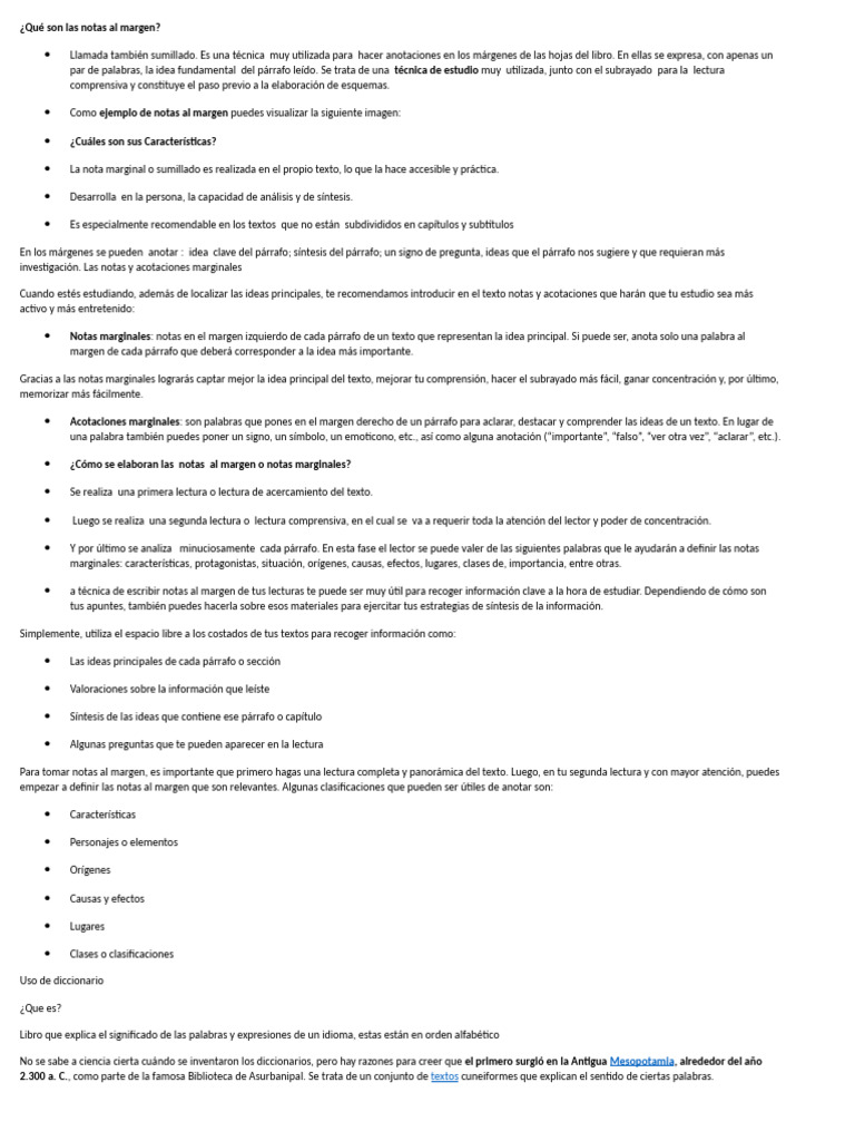 Qué son las notas al margen | PDF