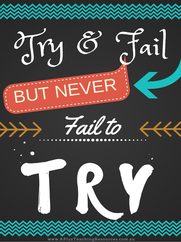 Try Fail Poster | PDF