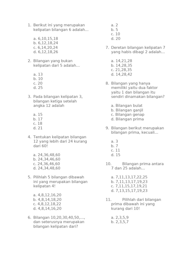 Soal MTK Faktor | PDF