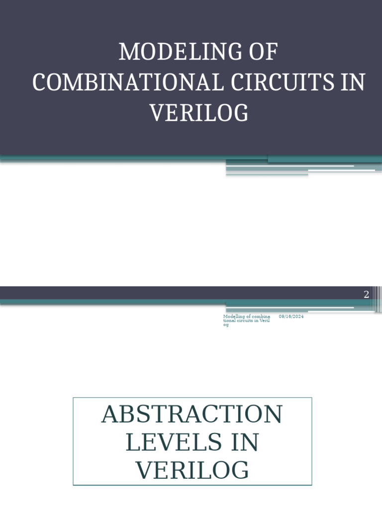 Modeling of Combinational Circuits | PDF