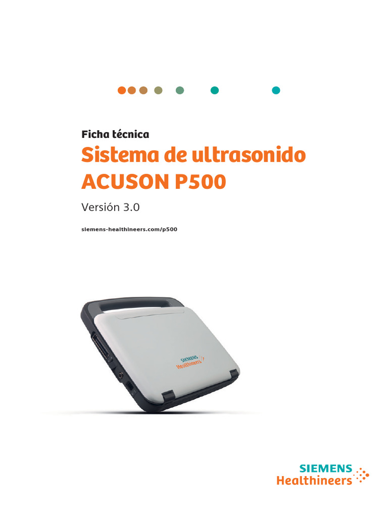 ACUSON P500 3.0 - Datasheet ESP | PDF