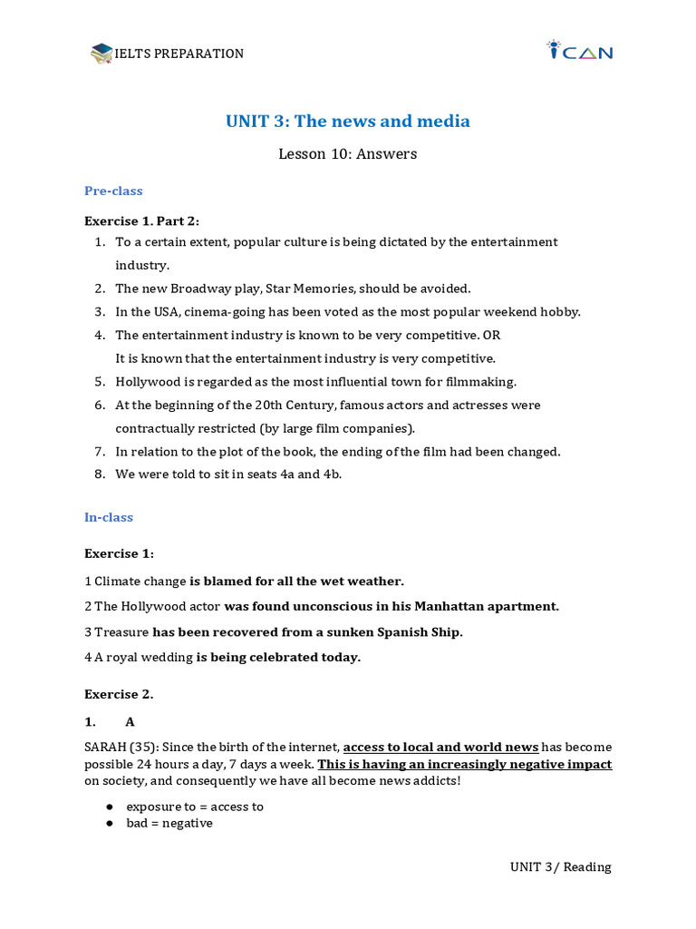 Lesson 10 - Key | PDF