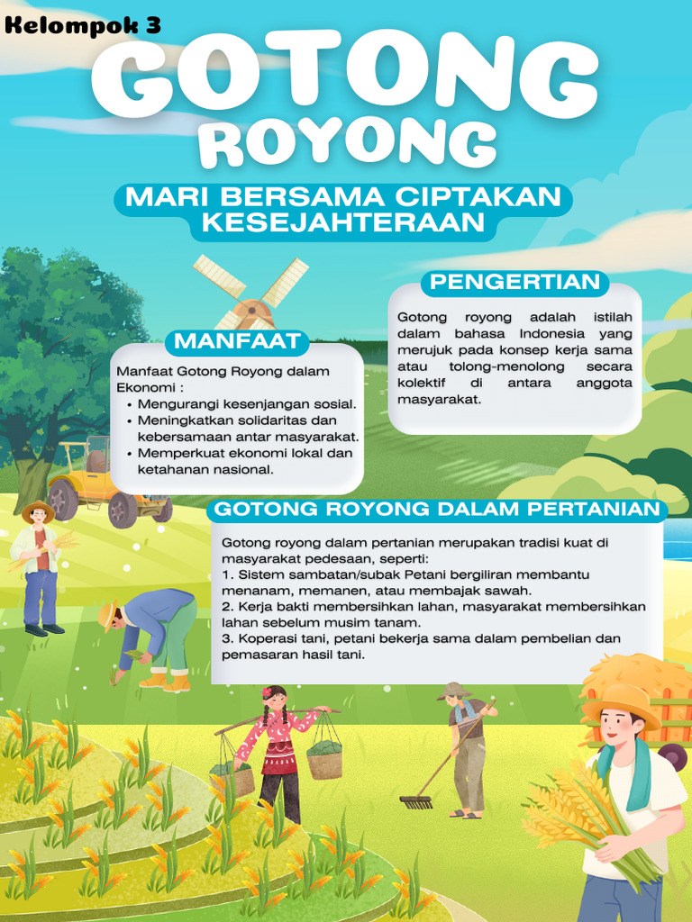 Poster Dukung Petani Lokal Kreatif Berwarna Biru Dan Hijau - 20240912 ...