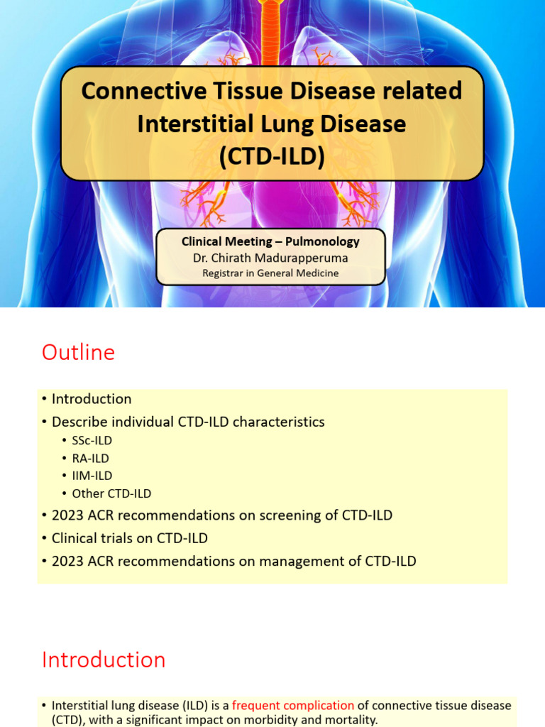 CTD-ILD Overview and Management Guidelines | PDF | Respiratory Diseases | Pulmonology