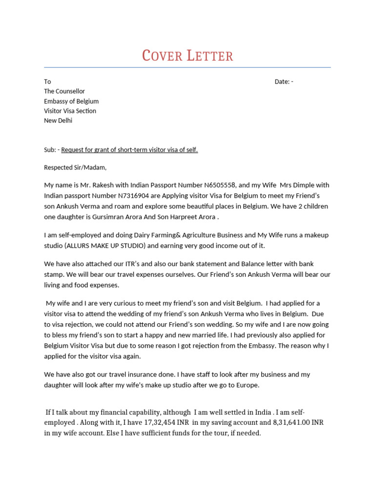 Cover Letter Rakesh | PDF