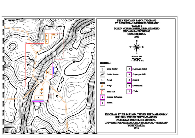 Contoh Peta Rencana Pasca Tambang Studi Kasus Ponjong | PDF