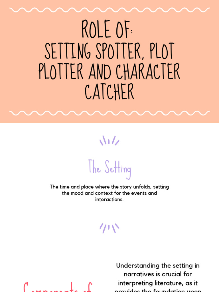 Setting Spotter, Character Catcher, Plot Plotter | PDF