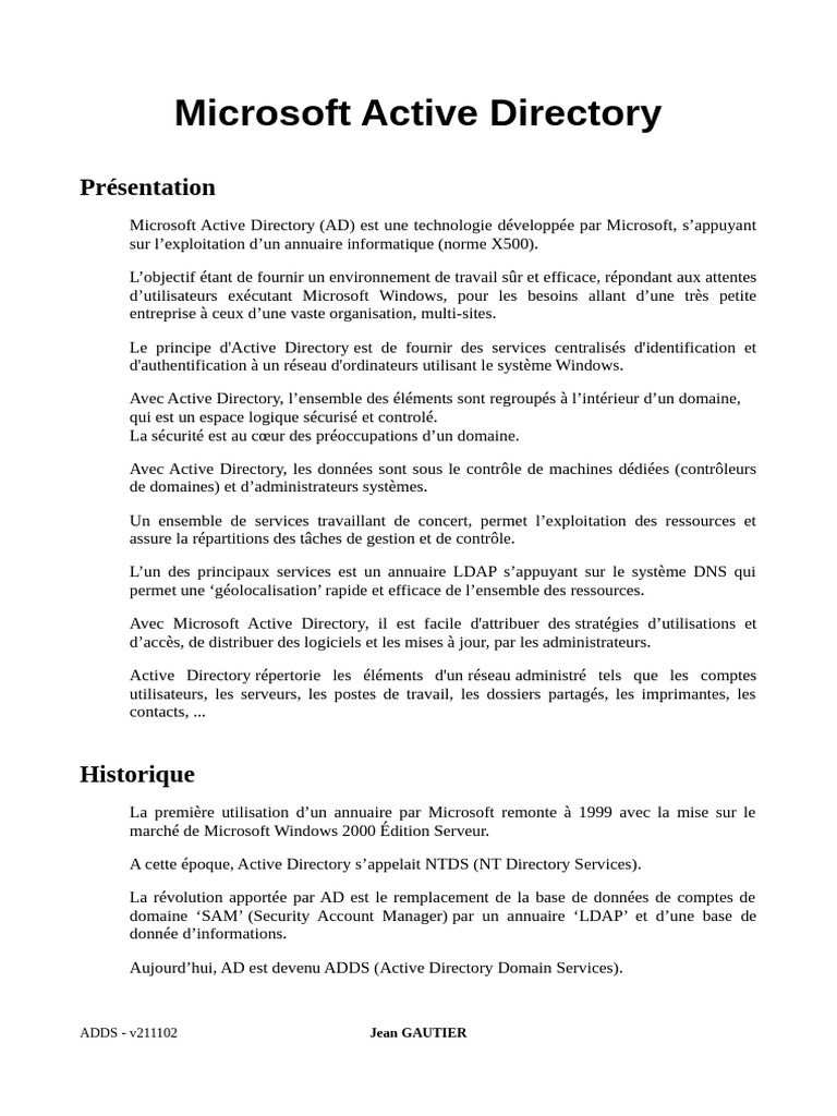 1 - Active directory | PDF