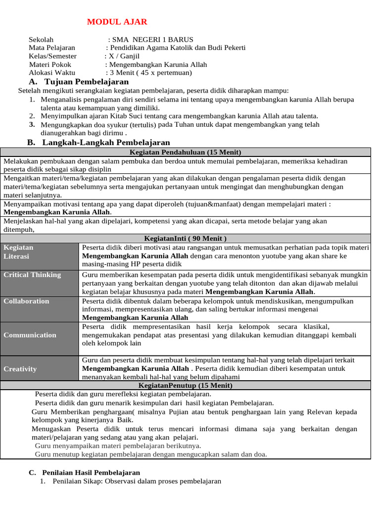 IKM AGAMA KAT.1 PERTEMUAN | PDF