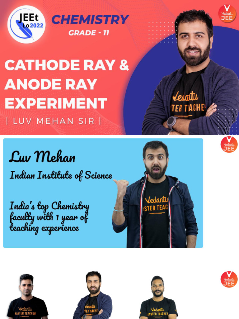 Atomic Discoveries for JEE Students | PDF | Electron | Proton