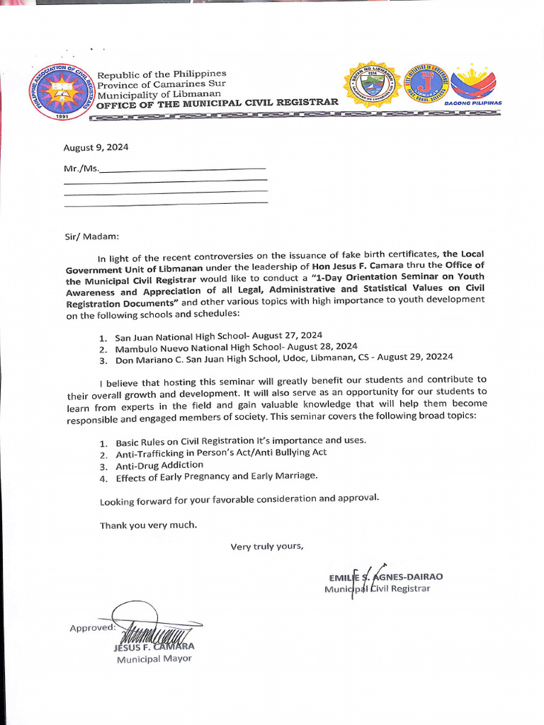 Communication Letter | PDF