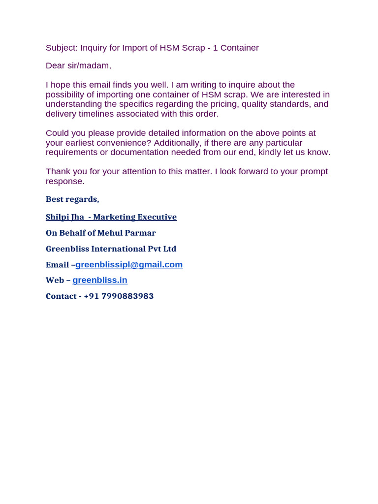 Import Email | PDF