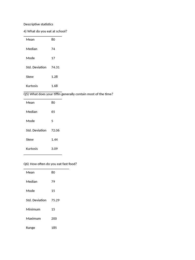 descriptive stats | PDF