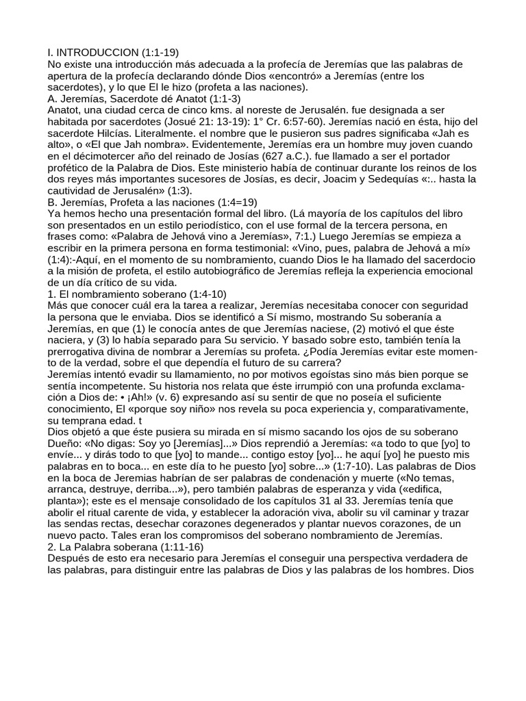 Jeremías 1 | PDF