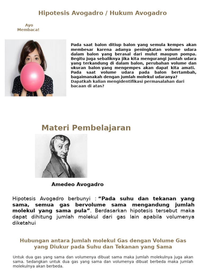 Hukum Avogadro | PDF
