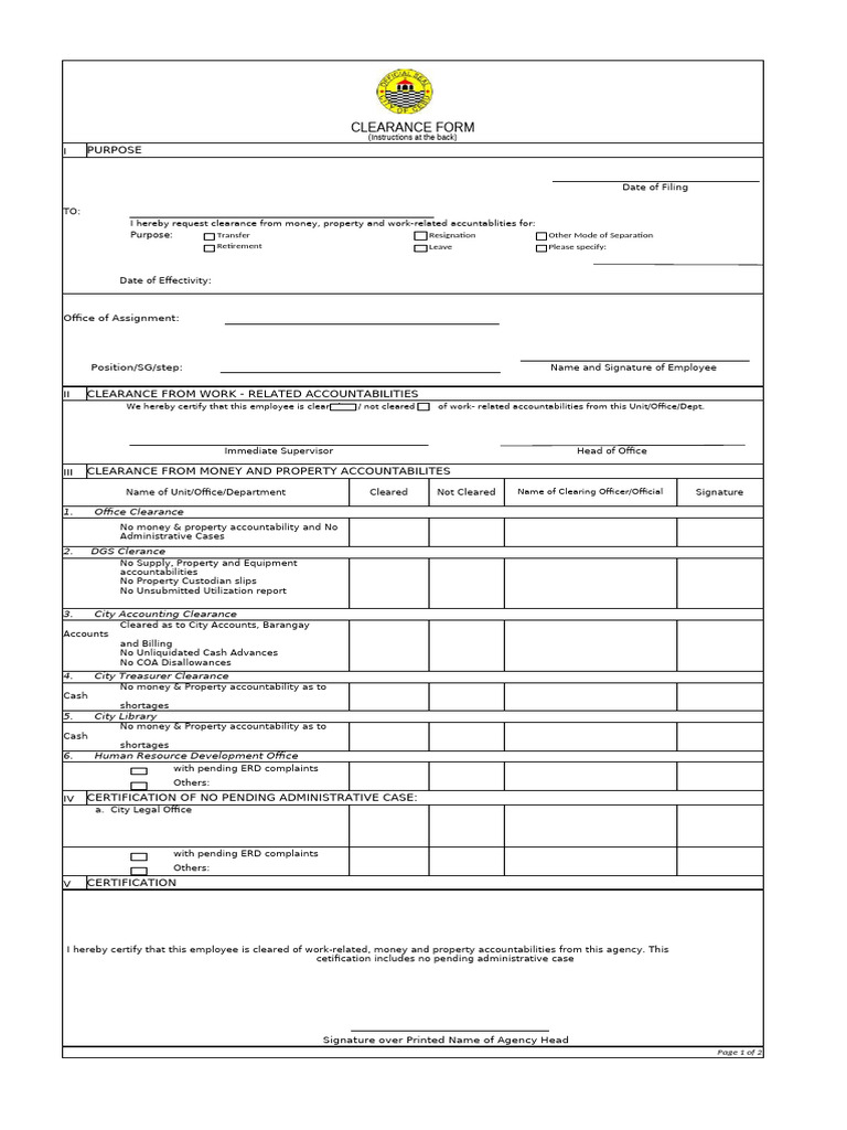 Clearance Excel | PDF