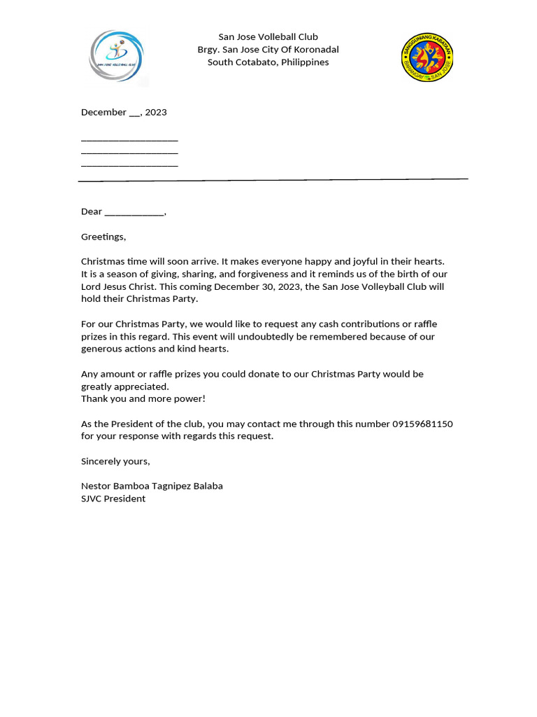 Solicitation-Letter-SJVC | PDF