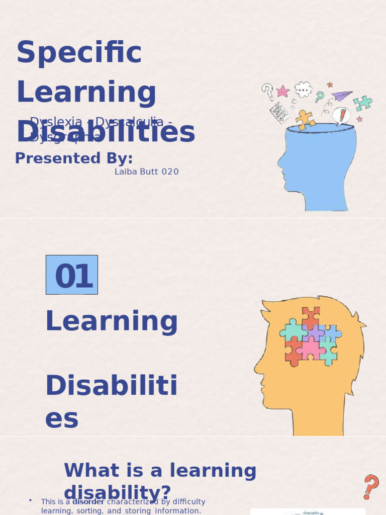 Learning Disabilities Laiba | PDF