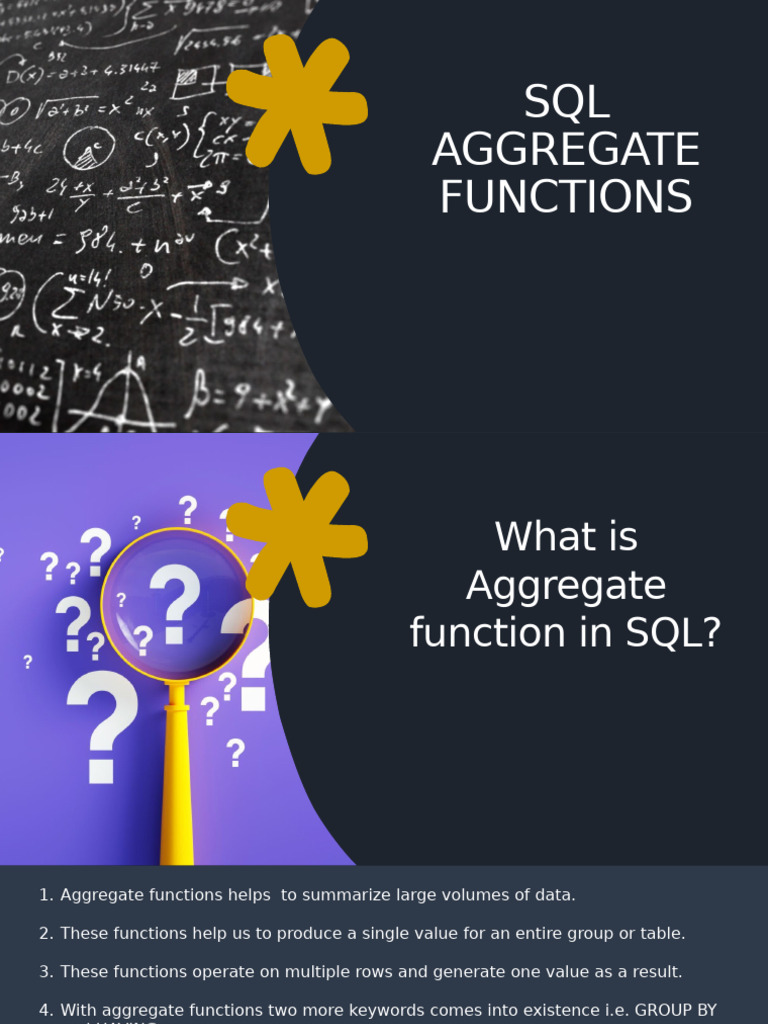Group by - Aggregate Functions | PDF