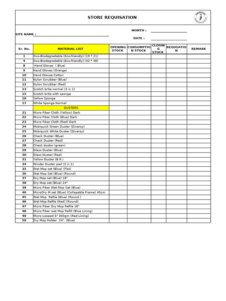 15 Store Requisation Form | PDF