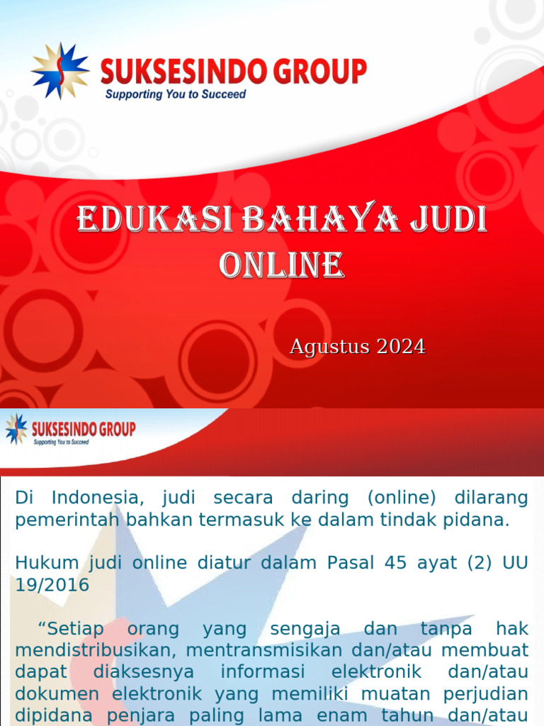 Edukasi Judi Online - Sks 2024 | PDF