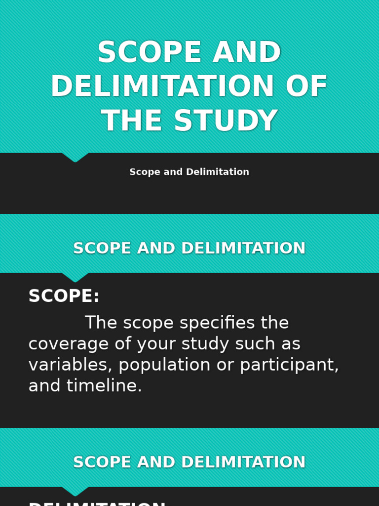 12 Scope and Delimitation of The Study | PDF