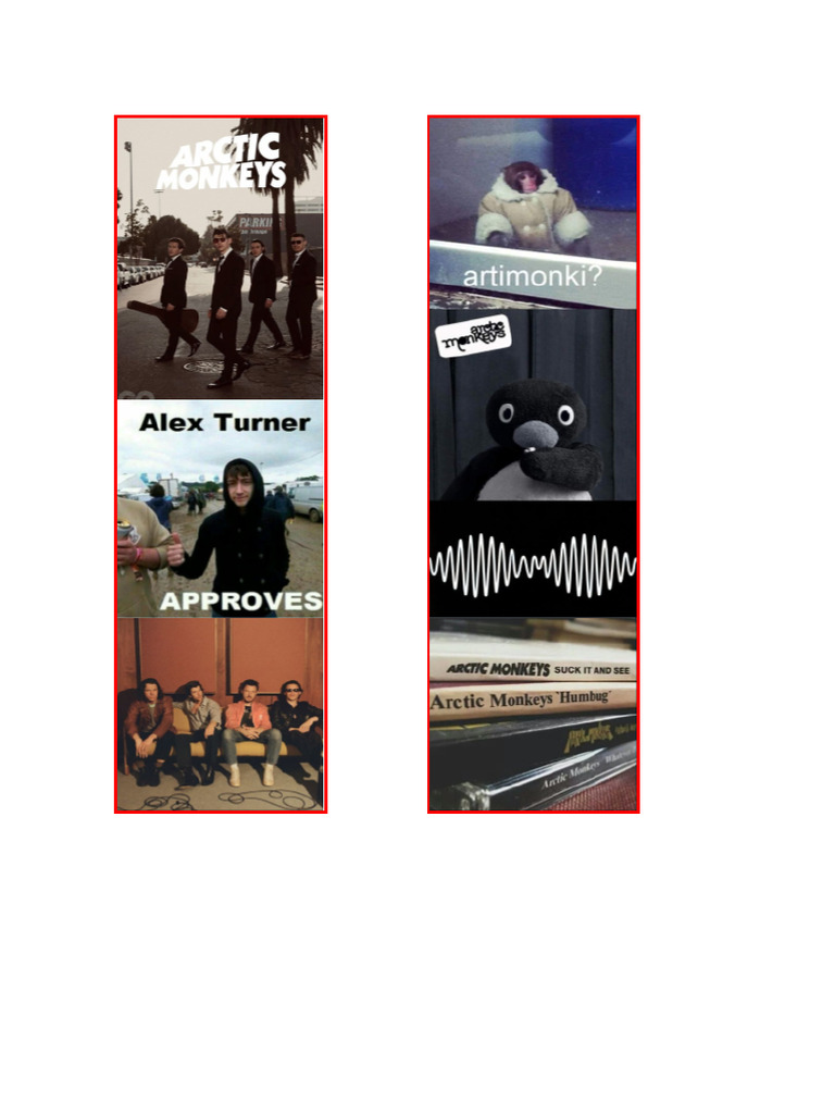 separador de libro de Arctic Monkeys | PDF