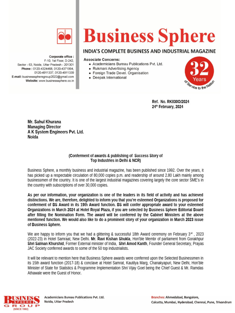 A K System Engineers Pvt. Ltd. | PDF