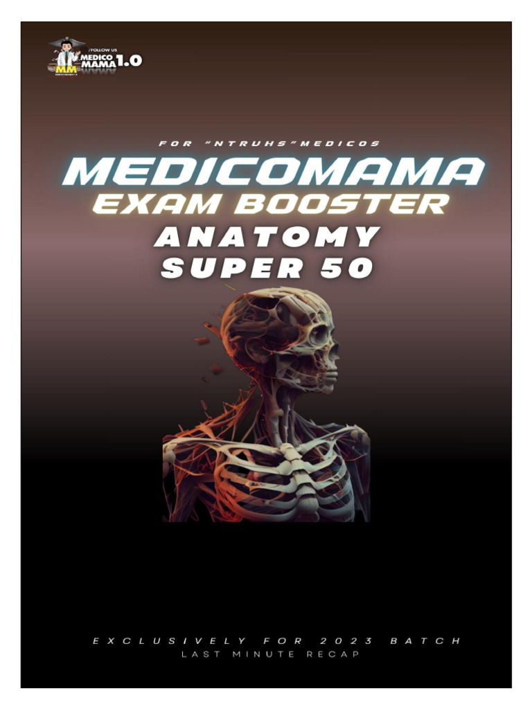 Ntruhs Super-50 Anatomy Paper-1 | PDF