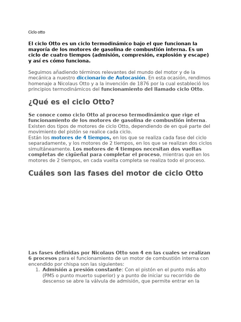 ciclo otto | PDF