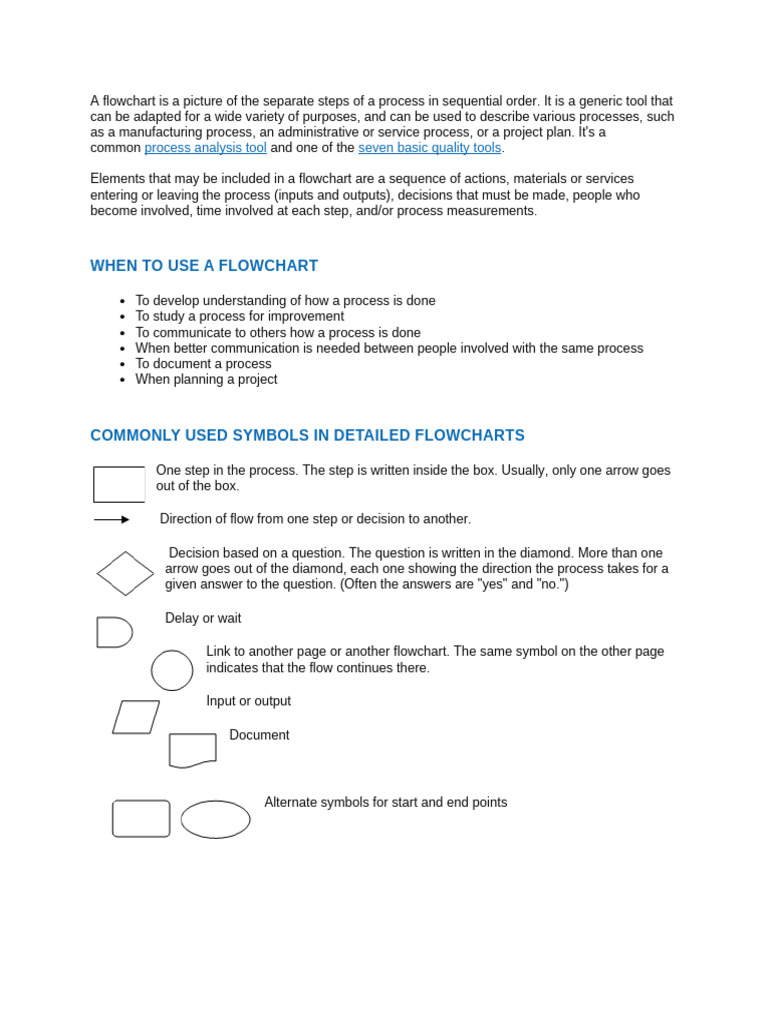 Flowcharts and Diagrams | PDF