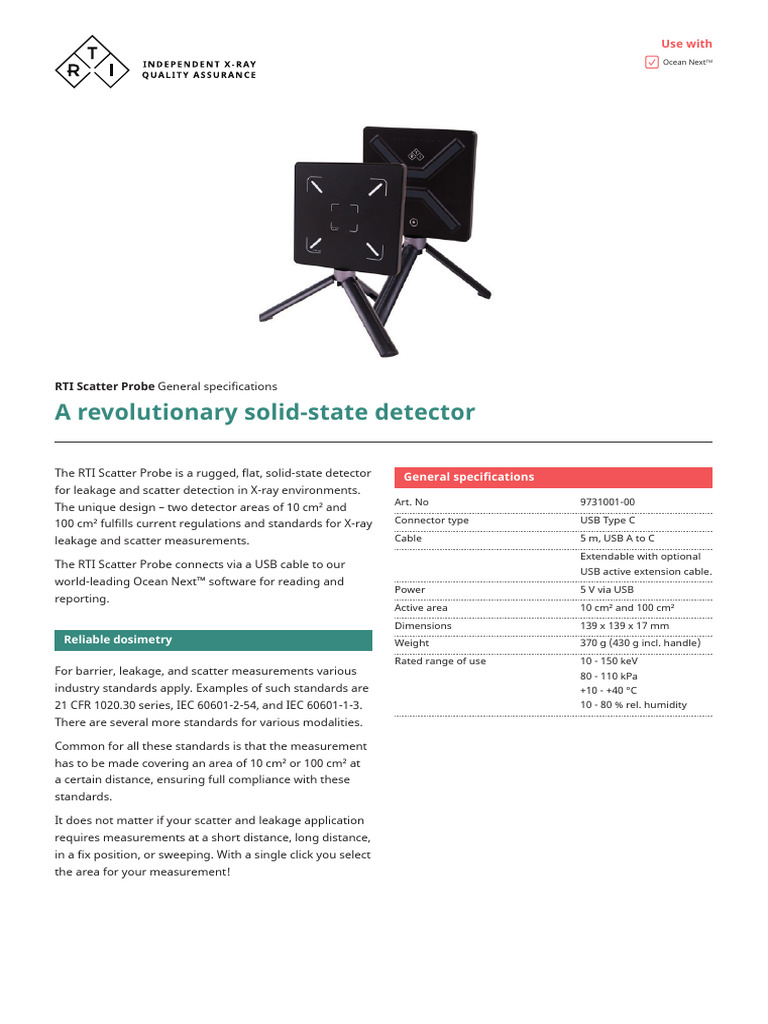 RTI Scatter Probe Specification Sheet 230918 | PDF