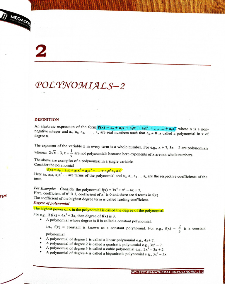 Package 10 Polynomials | PDF