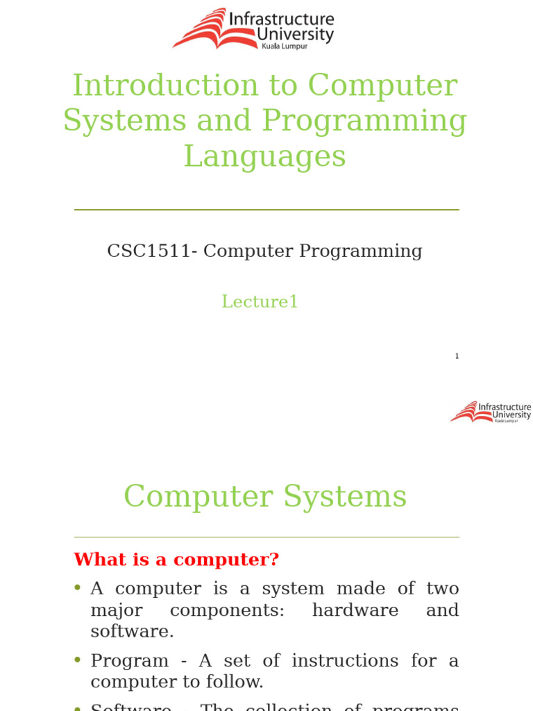 Lecture1 - Introduction To Computer Systems | PDF