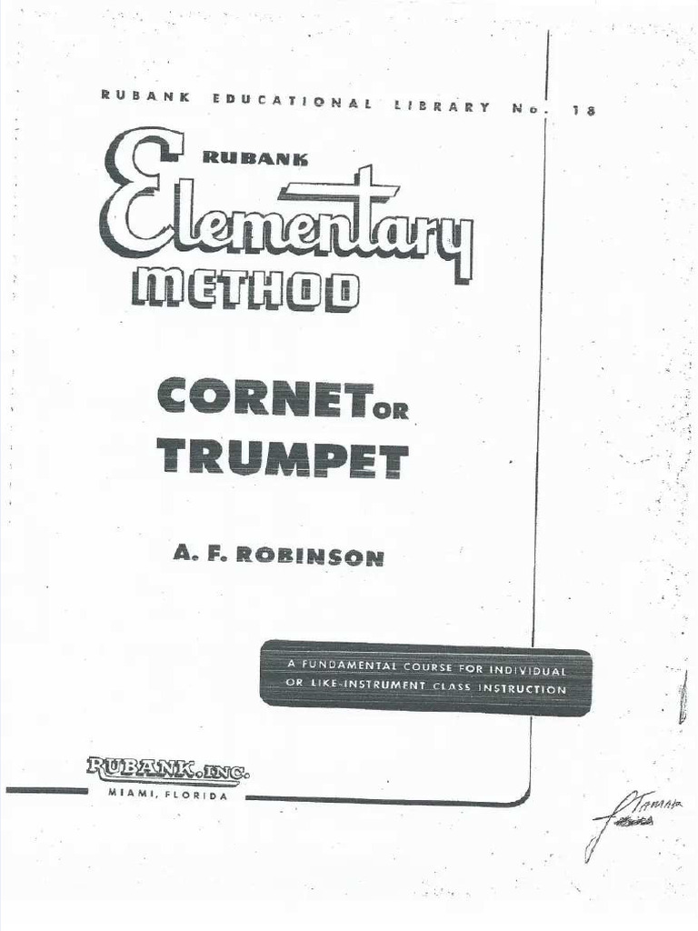 Rubank Elementary Method For Trumpet | PDF